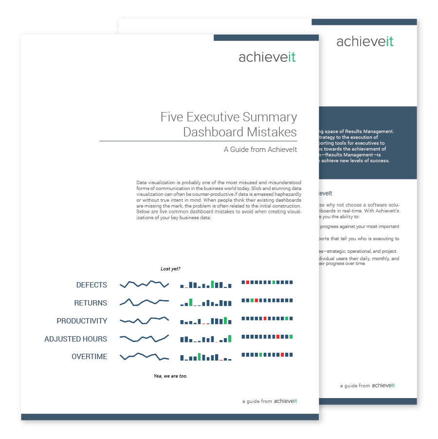 Five Mistakes To Avoid With Executive Summary Dashboards Five Mistakes To Avoid With Executive Summary Dashboards