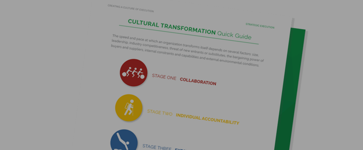 Four Stages To Creating A Strategy Execution Culture