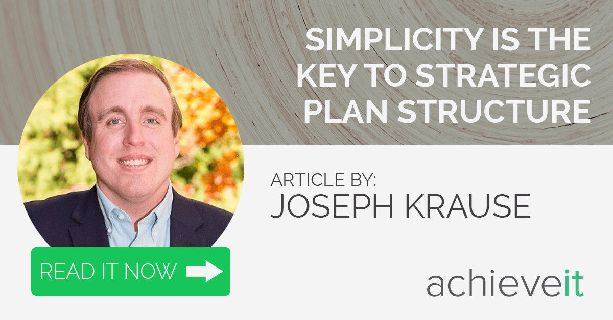 Strategic & Operational Plan Structure | Simplicity Is Key
