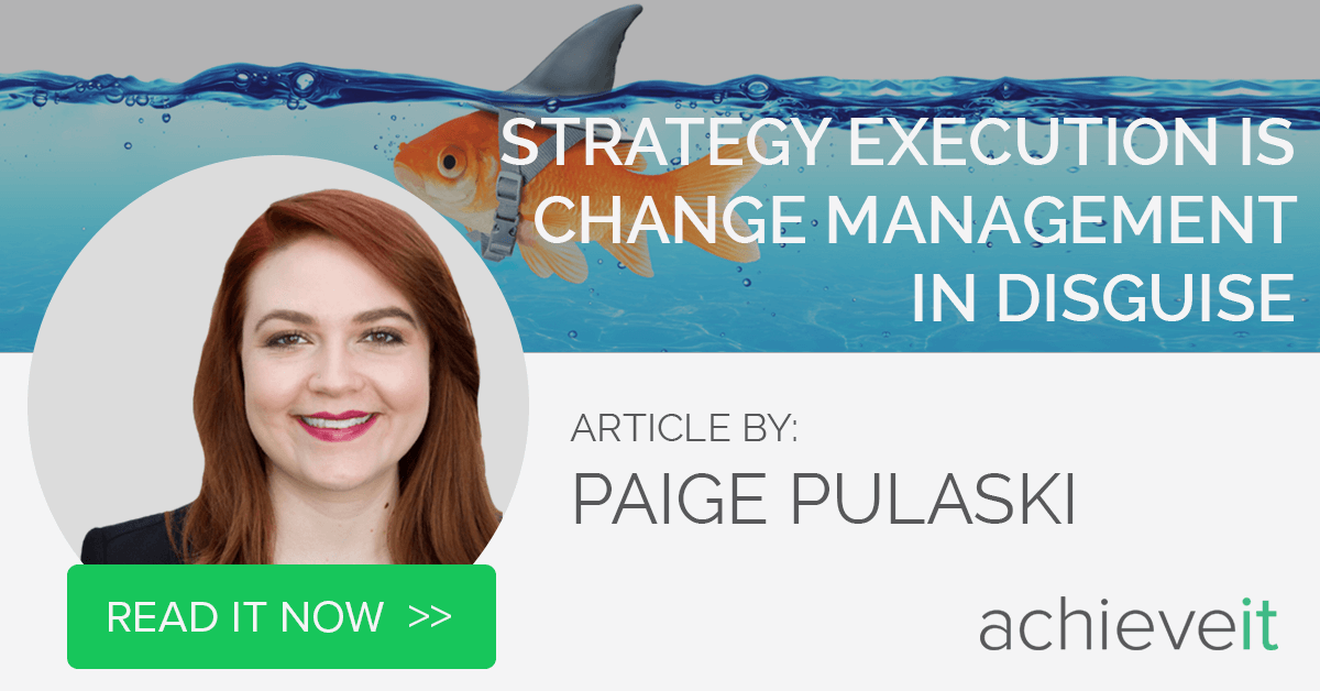 Change Management in Disguise: Strategic Execution