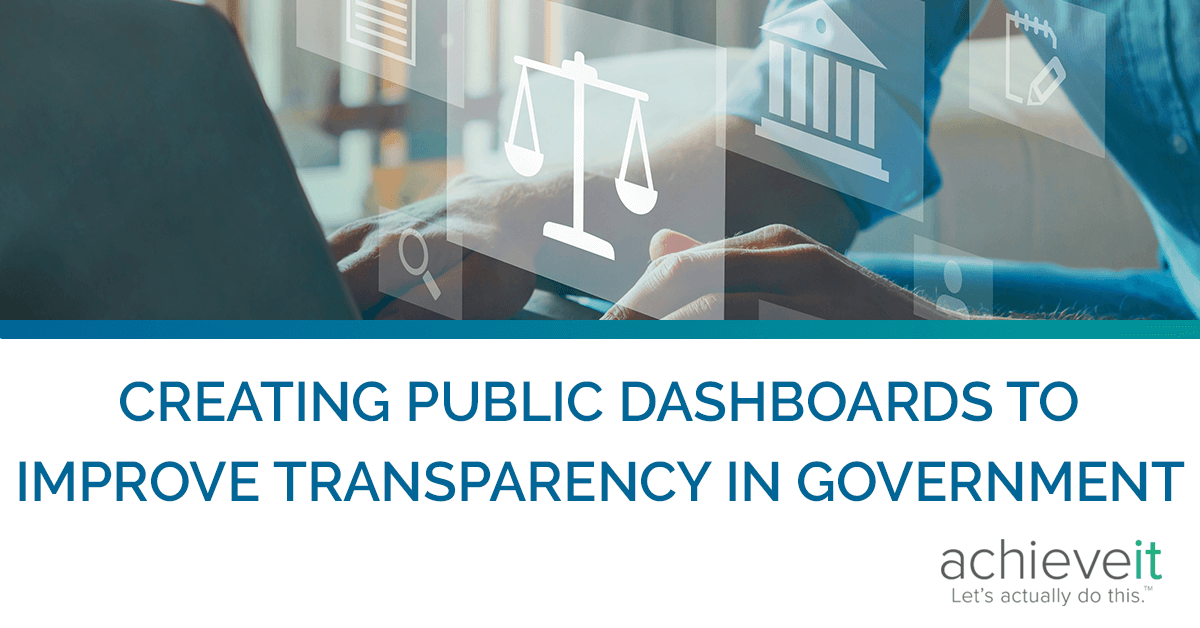 Improve Government Transparency through Public Dashboards